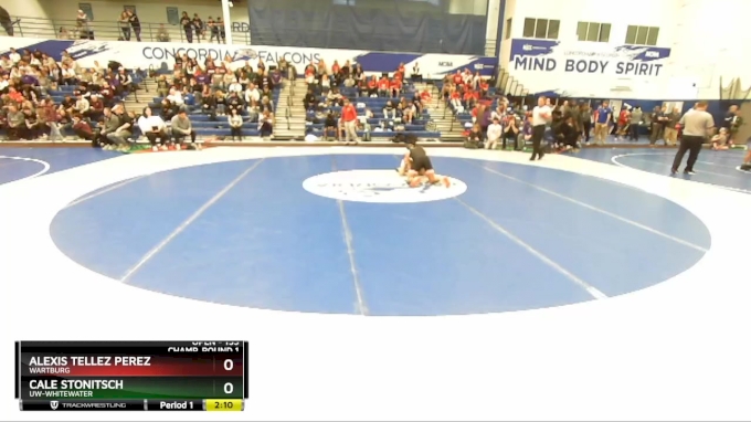 133 lbs Champ. Round 1 - Alexis Tellez Perez, Wartburg vs Cale ...