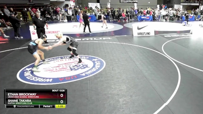 144 lbs Champ. Round 2 - Ethan Brockway, Ukiah High School Wrestling vs ...