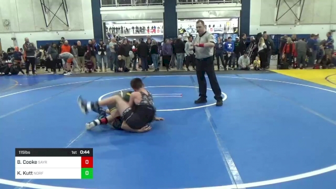 115 lbs Consi Of 16 #2 - Brendan Cooke, Sayre vs Konrad Kutt, Norfolk ...