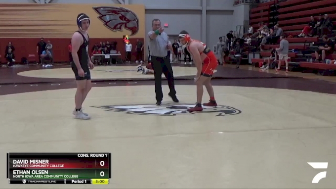 165 lbs Cons. Round 1 - Ethan Olsen, North Iowa Area Community College ...