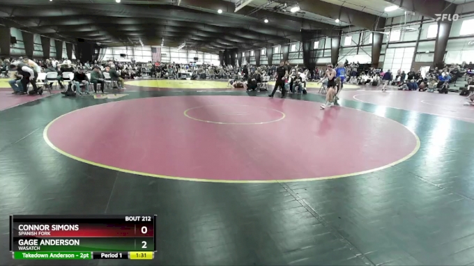 106 lbs Semifinal - Connor Simons, Spanish Fork vs Gage Anderson, Wasatch