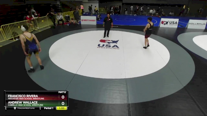 132 lbs Cons. Round 4 - Andrew Wallace, Cabrillo High School Wrestling vs Francisco Rivera ...