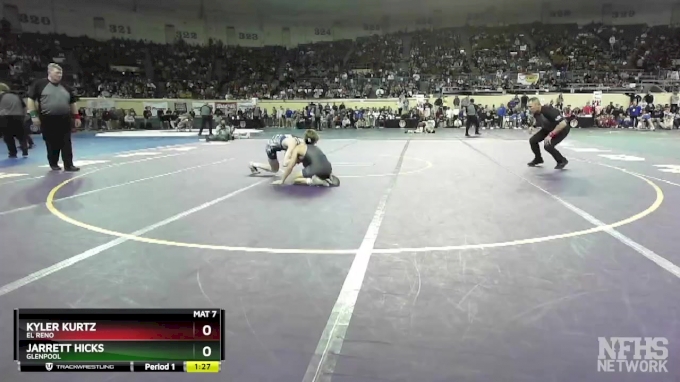 5A-120 lbs Semifinal - Kyler Kurtz, El Reno vs Jarrett Hicks, Glenpool