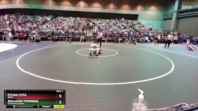 132 lbs Champ. Round 1 - Benjamin Powning, Damonte Ranch vs Ethan Cota ...