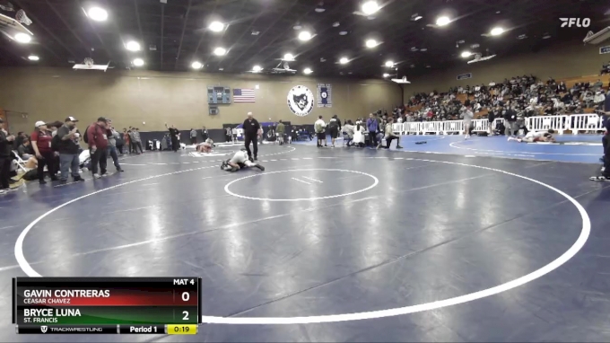 132 lbs Cons. Semi - Bryce Luna, St. Francis vs Gavin Contreras, Ceasar ...
