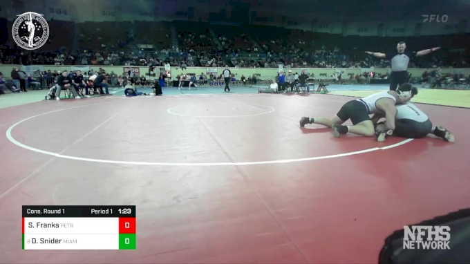 4A-215 lbs Cons. Round 1 - David Snider, MIAMI vs Shaun Franks, PERKINS ...