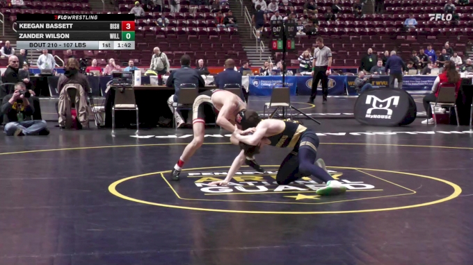 107 lbs Quarterfinal - Keegan Bassett, Bishop McCort vs Zander Wilson ...