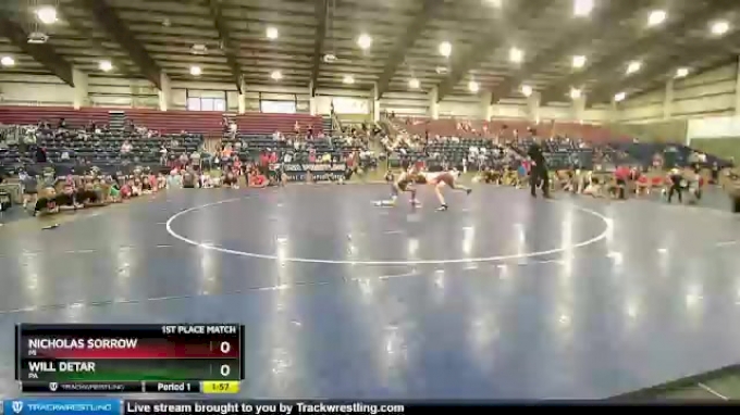 102 lbs 1st Place Match - Nicholas Sorrow, MI vs Will Detar, PA