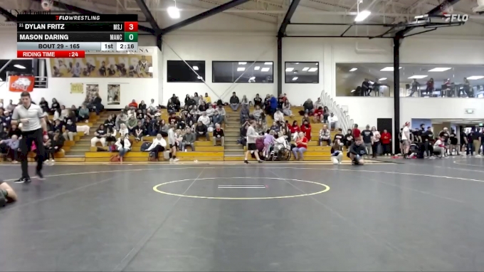 165 lbs Champ. Round 1 - Dylan Fritz, Mount St. Joseph vs Mason Daring ...