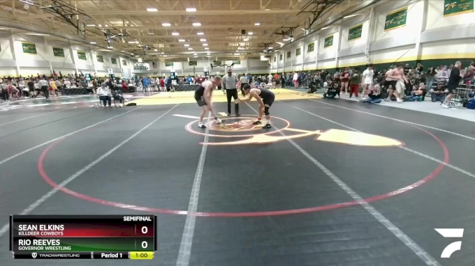 185 lbs Semifinal - Sean Elkins, Killdeer Cowboys vs Rio Reeves ...