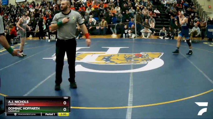 150 lbs Champ. Round 1 - A.J. Nichols, Canton South vs Dominic Hoffarth ...