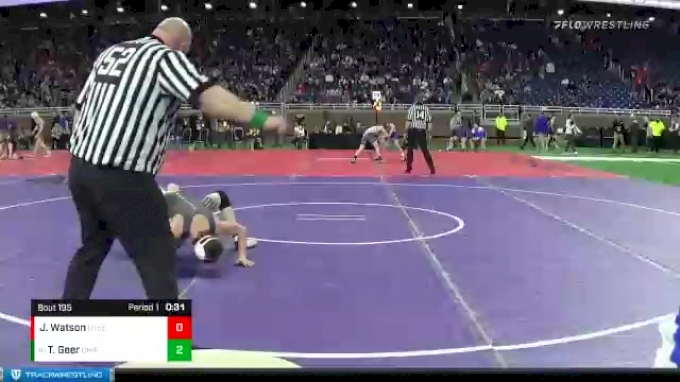 D3-125 lbs Cons. Round 1 - Tyler Geer, Remus Chippewa Hills vs Jaydon ...