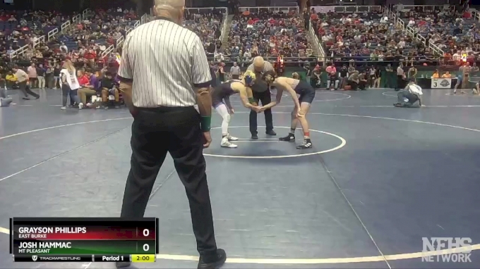 2A 126 lbs Quarterfinal - Josh Hammac, Mt Pleasant vs Grayson Phillips ...