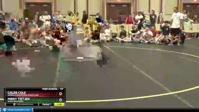 117 lbs Cons. Round 5 - Mikey Tietjen, Barn Brothers vs Caleb Cole ...