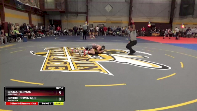 144 lbs Cons. Round 7 - Brodie Dominique, Archbold vs Brock Herman ...
