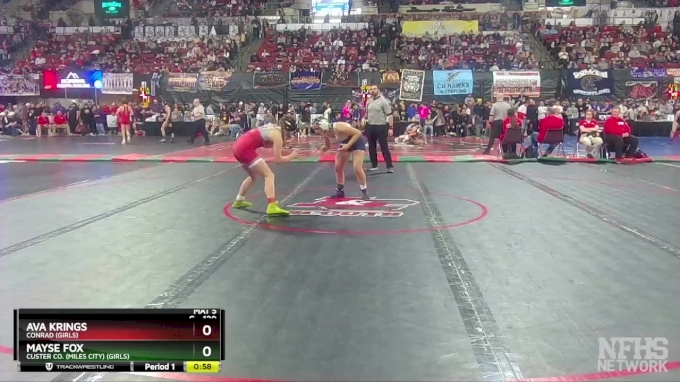 G - 120 lbs Cons. Round 2 - Ava Krings, Conrad (Girls) vs Mayse Fox ...