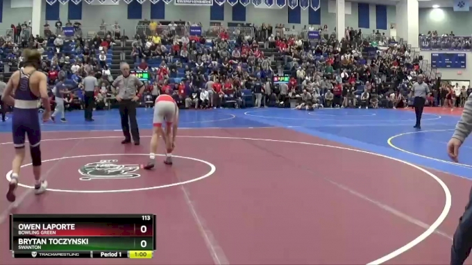 113 lbs Cons. Round 2 - Owen Laporte, Bowling Green vs Brytan Toczynski ...