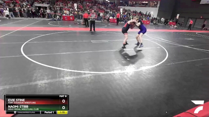 172 lbs Cons. Semi - Naomi Stibb, Gold Medal Wrestling Club vs Evie ...