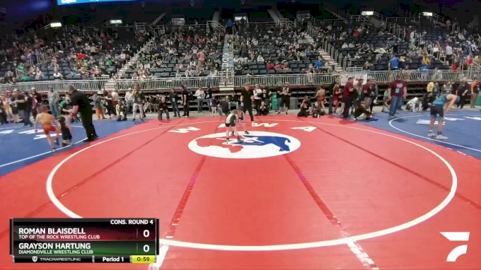 62 lbs Cons. Round 4 - Grayson Hartung, Diamondville Wrestling Club vs ...