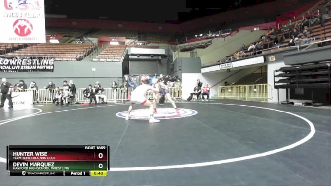 138 lbs Cons. Round 4 - Hunter Wise, Team Temecula /Pin Club vs Devin ...