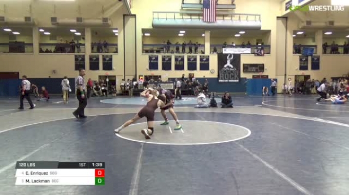 120 lbs Quarterfinal - Cameron Enriquez, Stroudsburg vs Matt Lackman ...