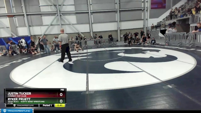 77 lbs Cons. Round 1 - Justin Tucker, Cowboy Mat Club vs Ryker Pruett ...