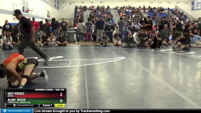 109-116 lbs Round 3 - Ruby Rivas, Threshold Wrestling vs Avy Perez, Open