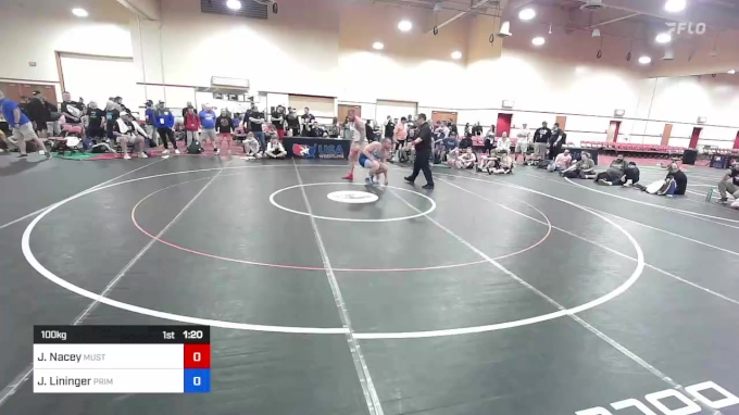100 kg Final - Joshua Nacey, Mustang Wrestling Club vs Jake Lininger ...