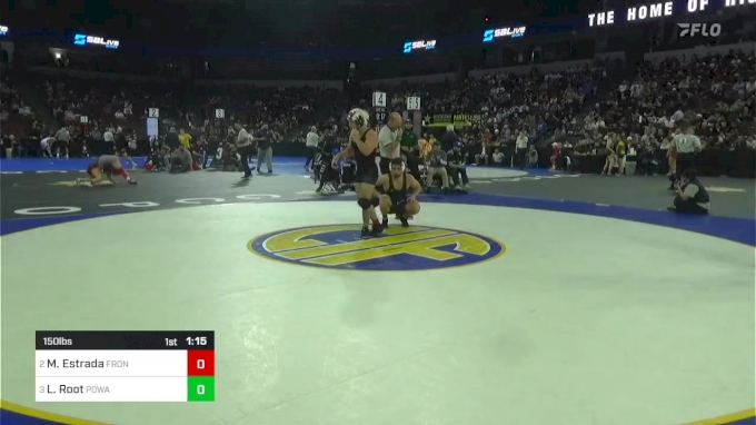 150 lbs Semifinal - Miguel Estrada, Frontier vs Laird Root, Poway