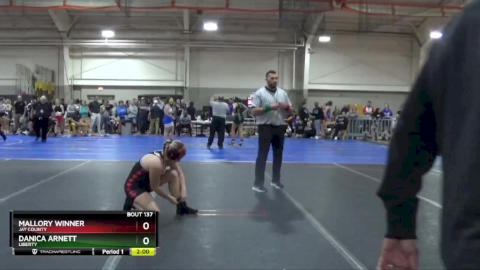 155 lbs Champ. Round 2 - Mallory Winner, Jay County vs Danica Arnett ...