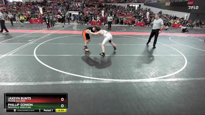 120 lbs Cons. Round 2 - Jaxsyn Bunts, Prairie Du Chien vs Phillip ...