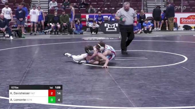107 lbs Round Of 16 - Kole Davisheiser, Faith Christian Acad vs Angelo ...