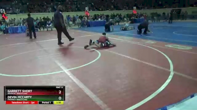 75 lbs Semifinal - Garrett Short, Wildcat Wrestling vs Devin Mccarty, Prodigy Wrestling