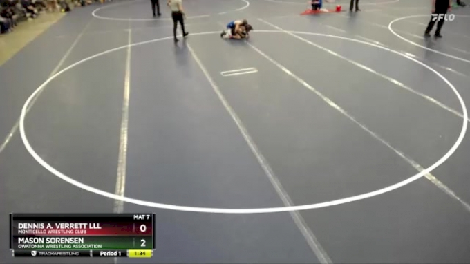 83 lbs Cons. Round 4 - Dennis A. Verrett Lll, Monticello Wrestling Club ...