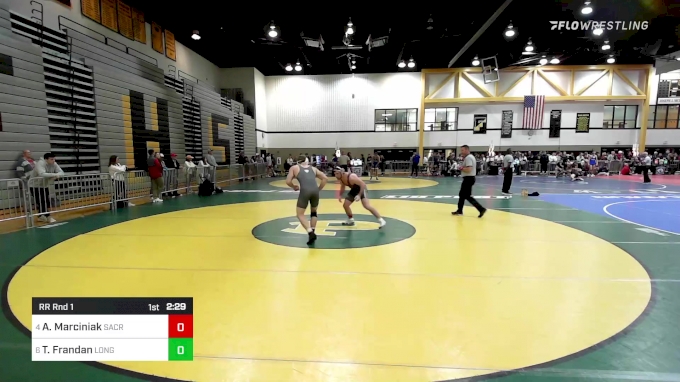 174C lbs Rr Rnd 1 - Alex Marciniak, Sacred Heart vs Tj Frandan, Long Island