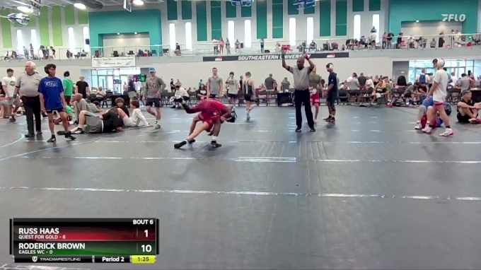 106 lbs Round 3 (4 Team) - Russ Haas, Quest For Gold vs Roderick Brown ...