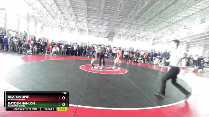 150 lbs Champ. Round 2 - Kayden Hanlon, Faith Lutheran vs Keaton Opie ...