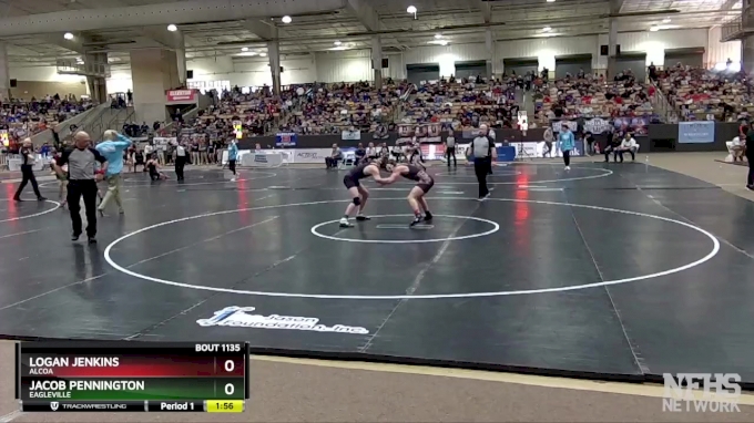 A 138 lbs Quarterfinal - Jacob Pennington, Eagleville vs Logan Jenkins ...
