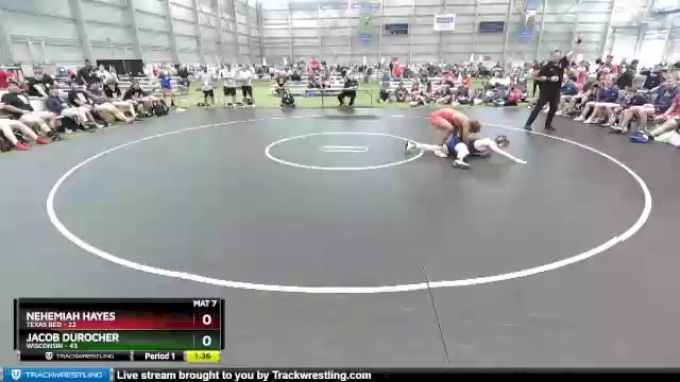 145 lbs 2nd Wrestleback (8 Team) - Nehemiah Hayes, Texas Red vs Jacob ...