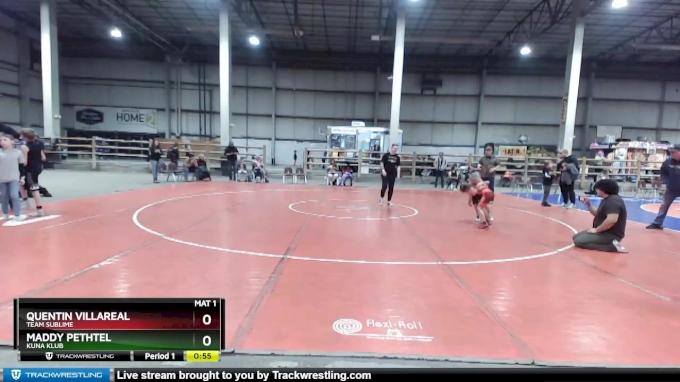 58 lbs Cons. Semi - Maddy Pethtel, Kuna Klub vs Quentin Villareal, Team Sublime