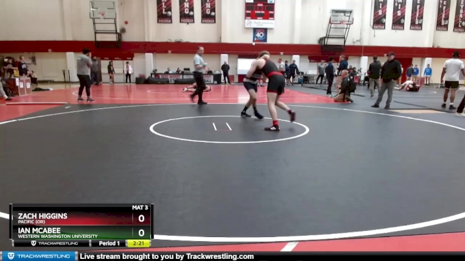 174 lbs Quarterfinal - Ian McAbee, Western Washington University vs Zach Higgins, Pacific (OR)