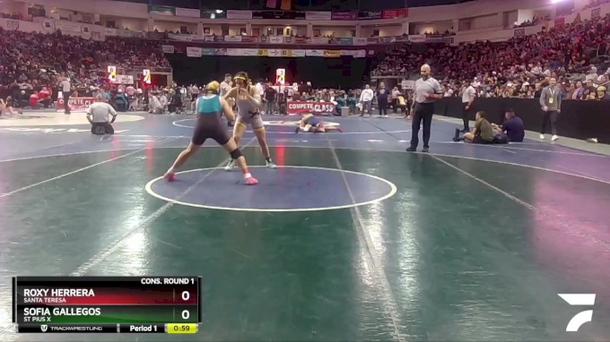Girls 145 lbs Cons. Round 1 - Roxy Herrera, Santa Teresa vs Sofia Gallegos, St Pius X