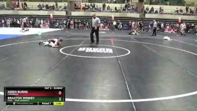 85 lbs Round 3 - Braxton Winkey, CIWC - Team Intensity vs Aiden Burns ...