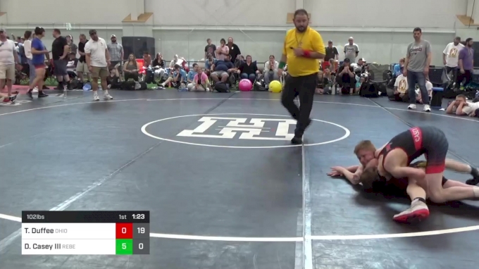 102 lbs Semifinal - Taylor Duffee, Ohio Gold 14K vs Daniel Casey III ...