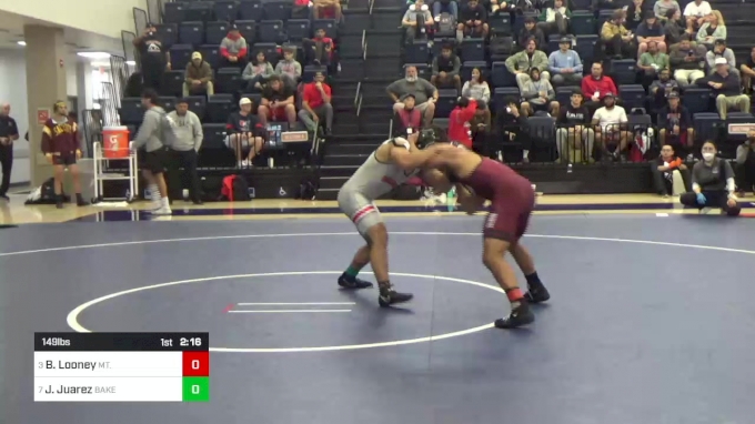149 lbs Semifinal - Billy Looney, Mt. San Antonio vs James Juarez ...