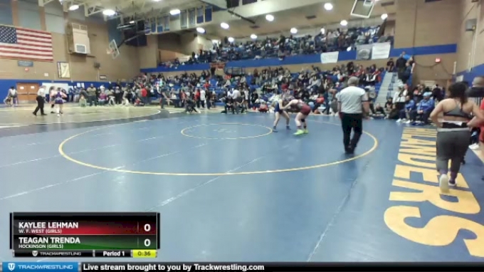 130lbs Cons. Round 5 - Kaylee Lehman, W. F. West (Girls) vs Teagan ...
