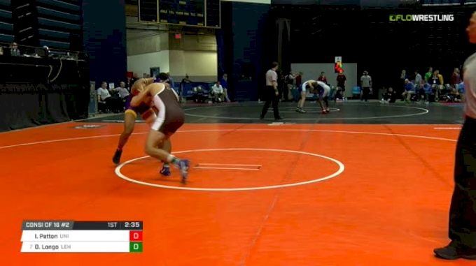 165 lbs Consi of 16 #2 - Isaiah Patton, Northern Iowa vs Drew Longo, Lehigh