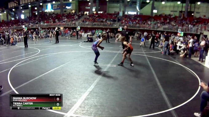 95 lbs Champ. Round 1 - Tierra Carter, ALC Rebels vs Shania Buschow ...