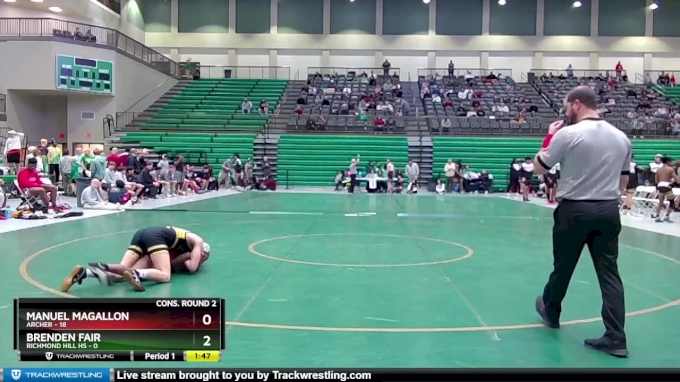 126 lbs 2nd Wrestleback (16 Team) - Brenden Fair, Richmond Hill HS vs ...