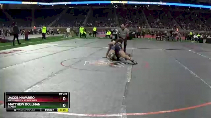 D1-215 lbs 3rd Place Match - Jacob Navarro, Brownstown Woodhaven vs ...